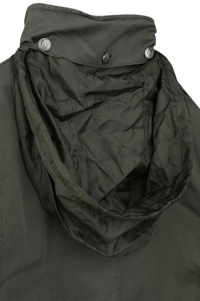 Jacket with hidden hood | Black Premium by EMP Winter Jacket | EMP