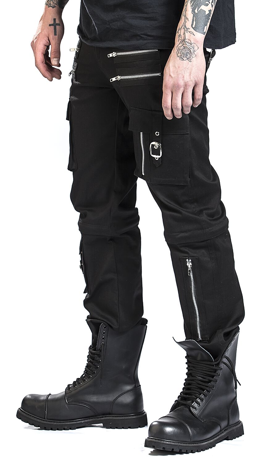 2in1: Trousers/Shorts | Gothicana by EMP Cloth Trousers | EMP