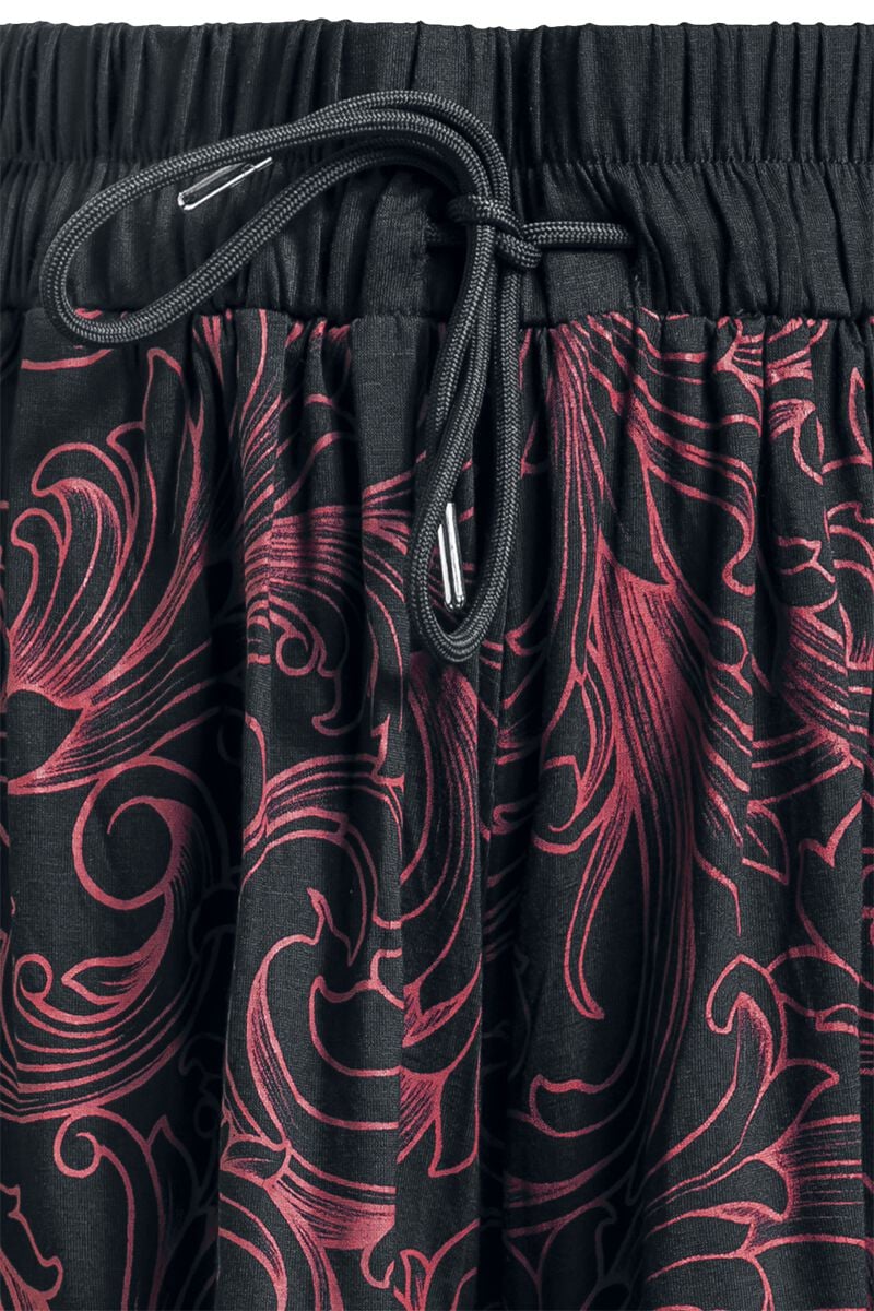 Soft fabric shorts with red decorations | Black Premium by EMP Shorts | EMP