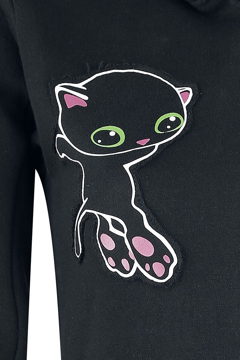 Black Cat Hooded Zip Jumper - EMP UK | EMP