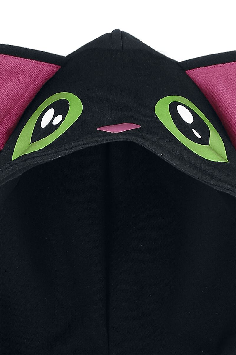 Black Cat Hooded Zip Jumper - EMP UK | EMP