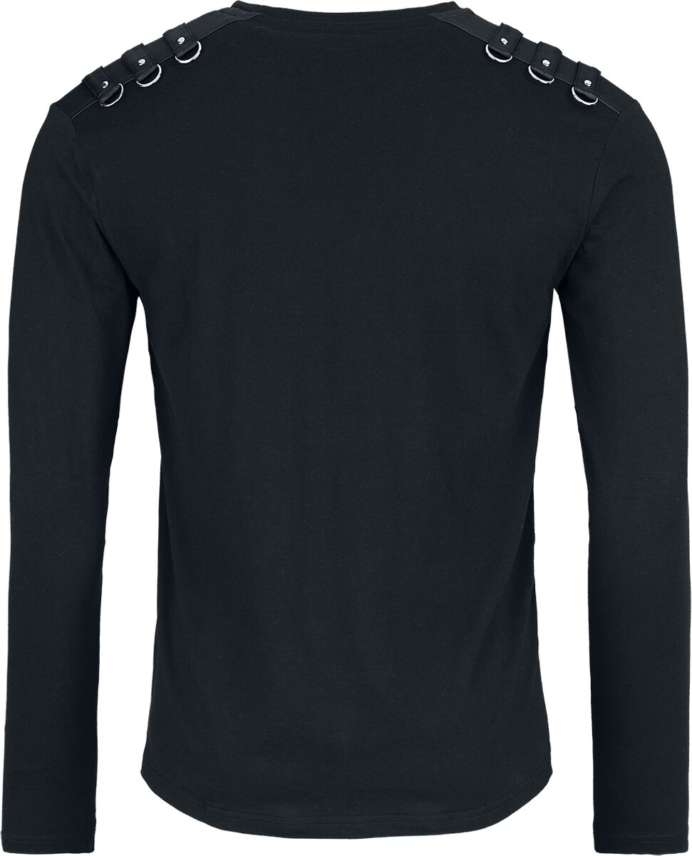 Longsleeved Shirt with straps | Gothicana by EMP Long-sleeve Shirt | EMP