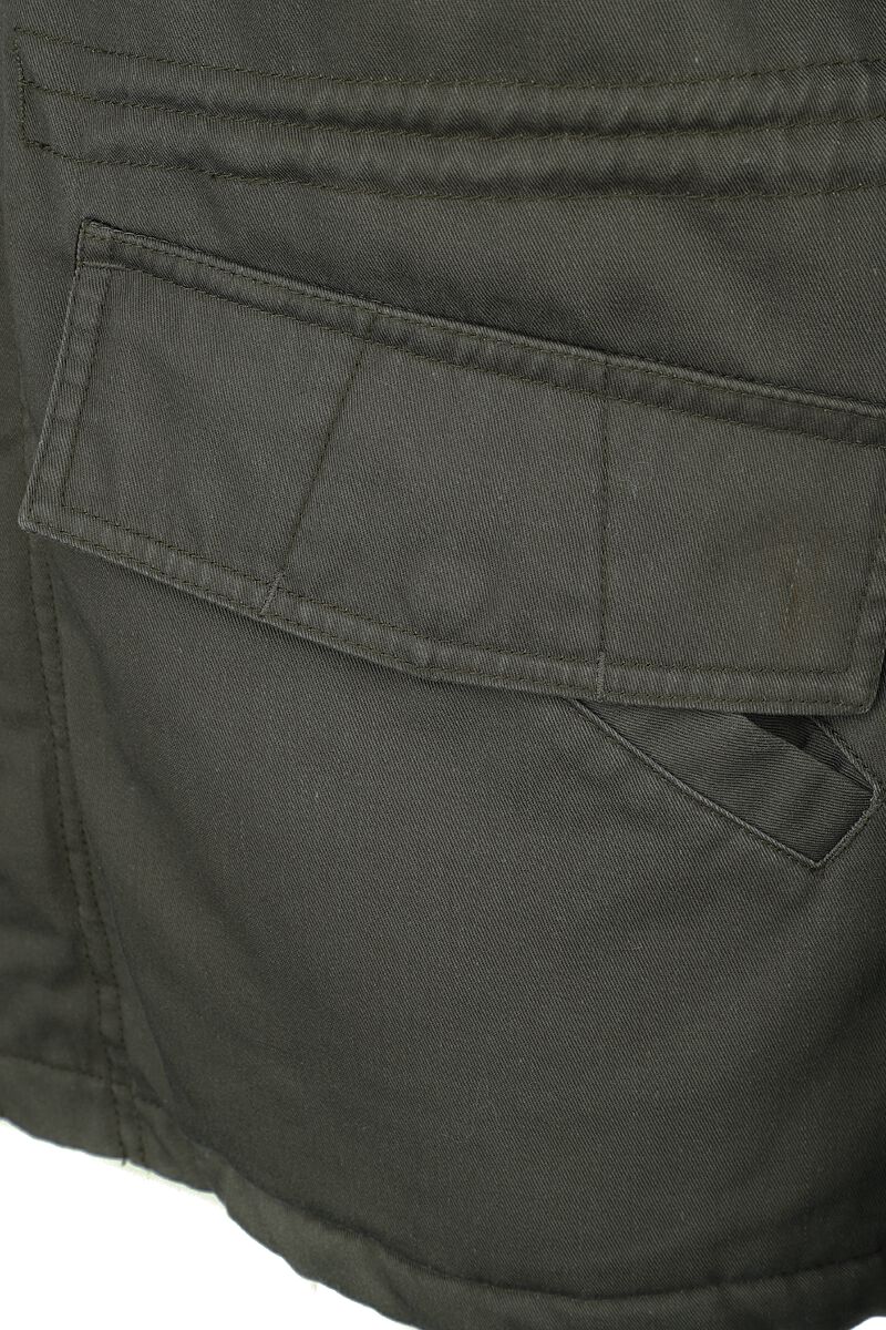 Jacket with hidden hood | Black Premium by EMP Winter Jacket | EMP