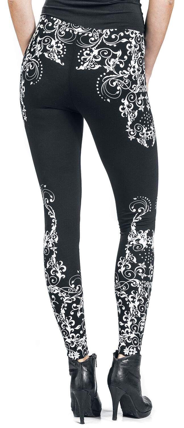 Black leggings with detailed print | Black Premium by EMP Leggings | EMP