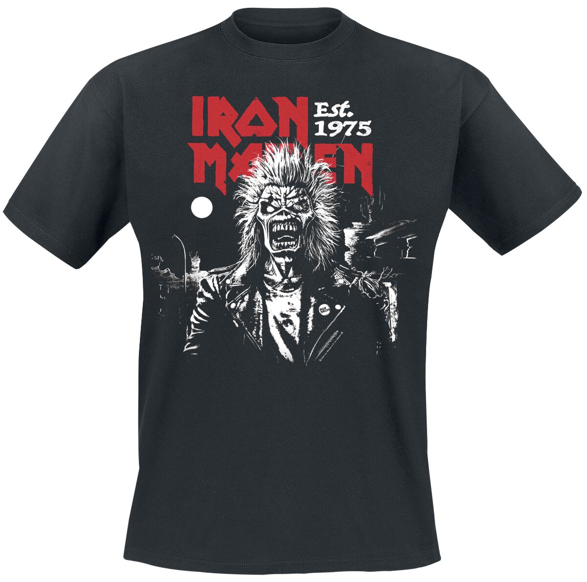 Portrait Eddie Screaming Straight Logo | Iron Maiden T-Shirt | EMP