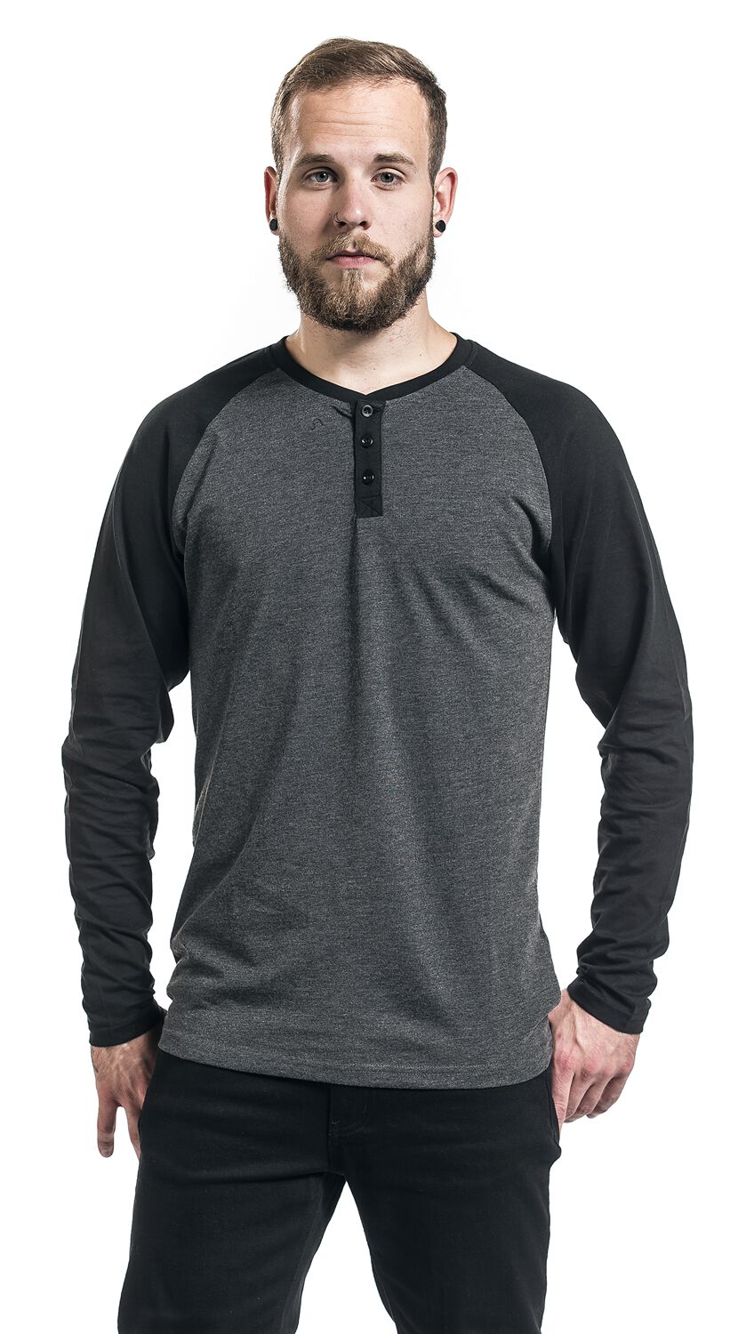 Contrast Raglan Henley L/S | Urban Classics Long-sleeve Shirt | EMP