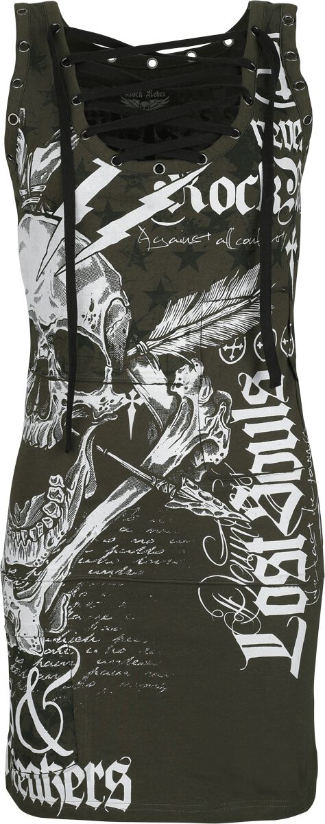 Eyelet Dress with Patches | Rock Rebel by EMP Mini Dress | EMP