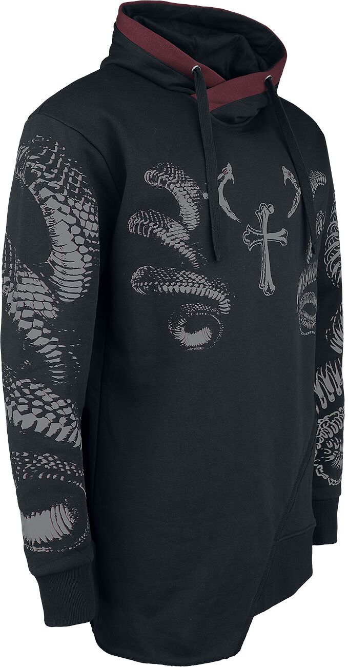 Snake print hoodie | Black Premium by EMP Hoodie | EMP